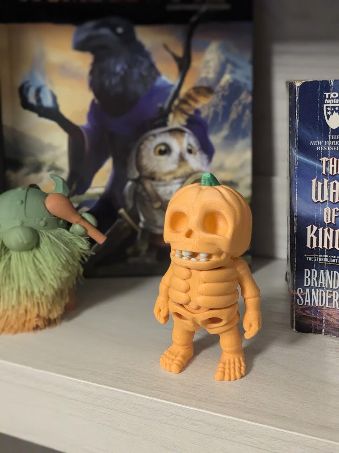 Pumpkin Skeleton Articulated 3D Print Fidget Toy, Halloween Party ...