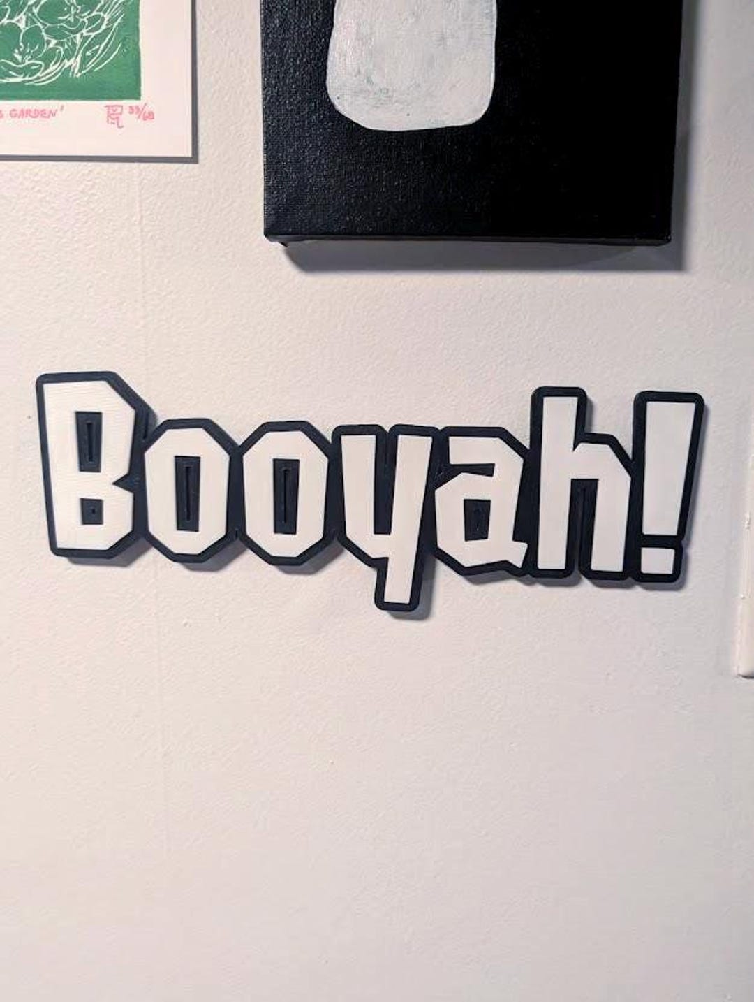 Booyah! Wall Sign – Splatoon-inspired Gamer Decor | 3D Printed Sign for ...