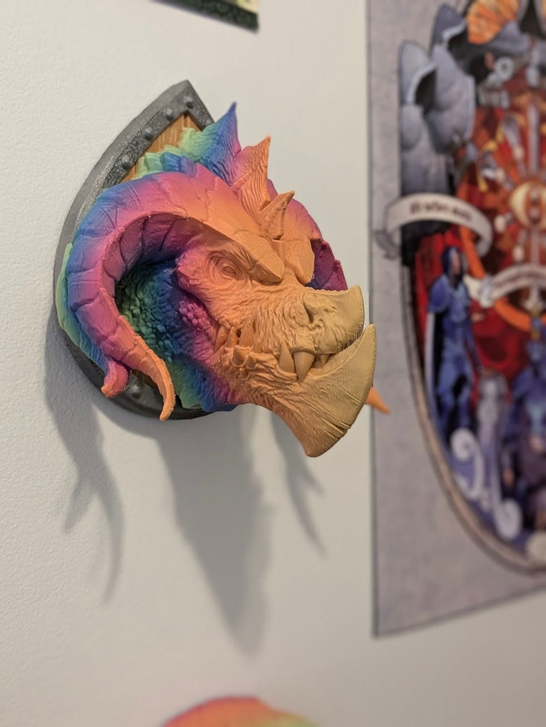 Dragon Wall Trophy Rainbow Titan Dragon Head Wall Mounted Decor - Etsy