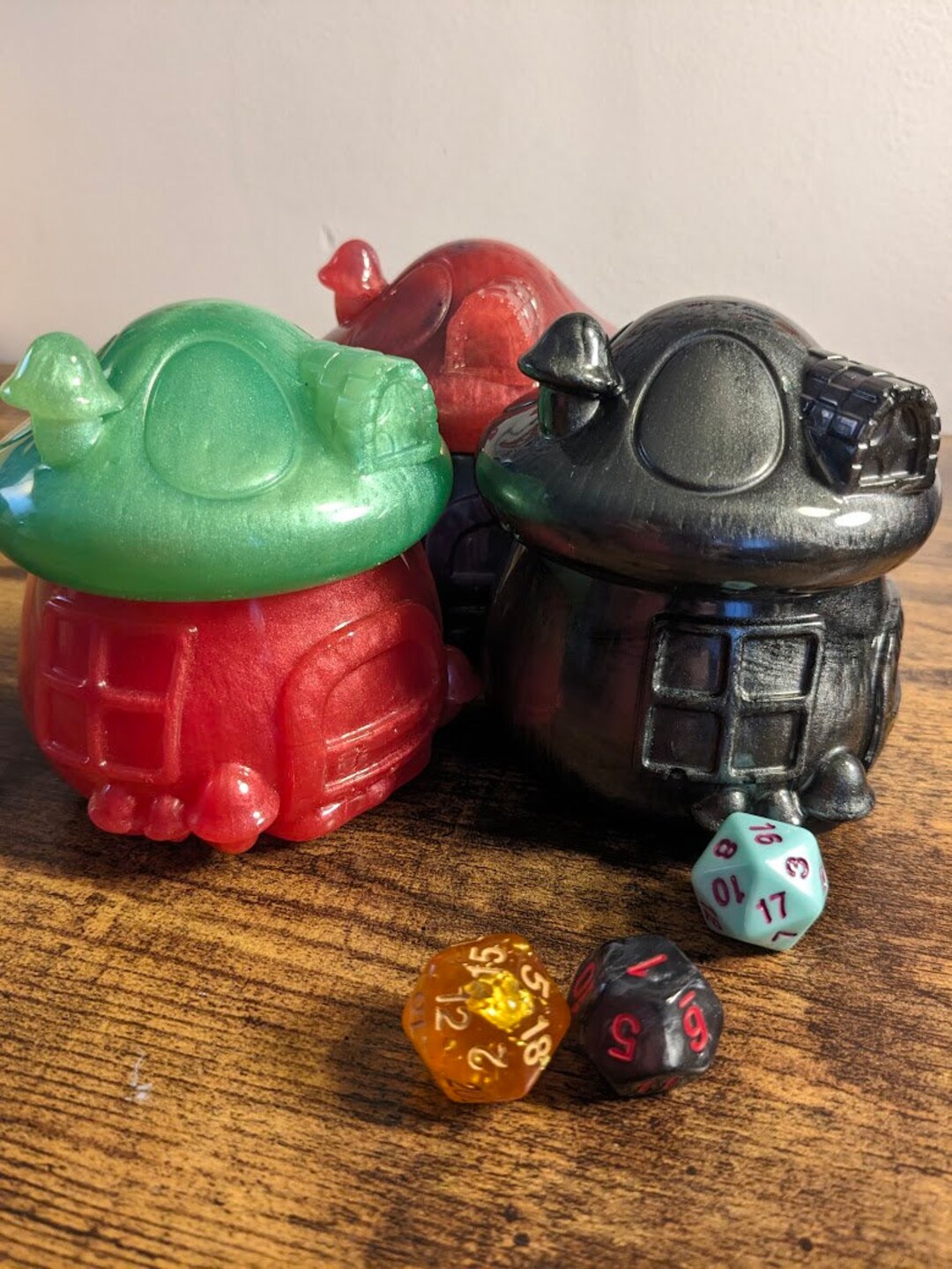 Mushroom House Containers / Hobbit House Trinket Holder / Dice Holder ...