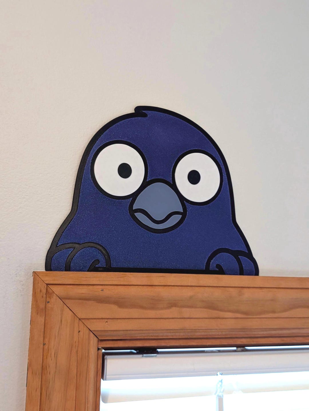 Crow Frame Topper | Door Topper | Cartoon Raven Peeking Decoration ...