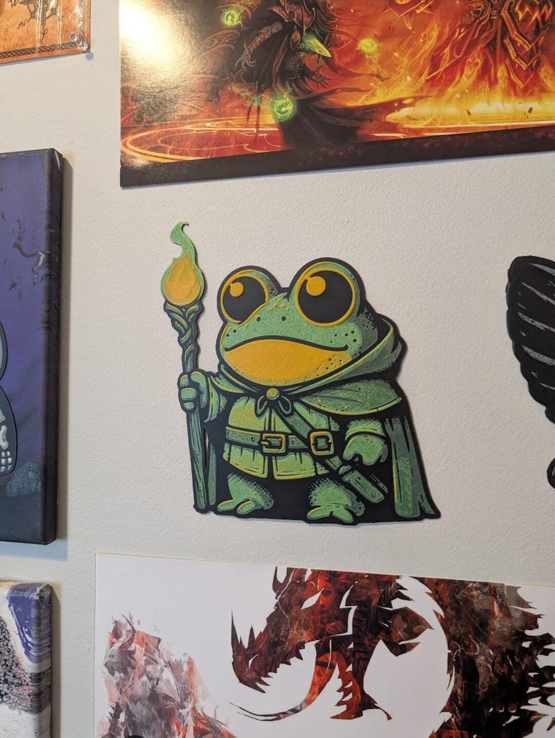 Frog Wizard Wall Character Textured Wall Art Frog Wizard Arcade, Game ...
