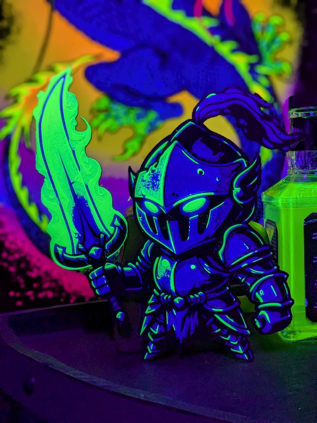 Knight Wall Character | UV Reactive Blacklight | 3D Printed Fantasy ...