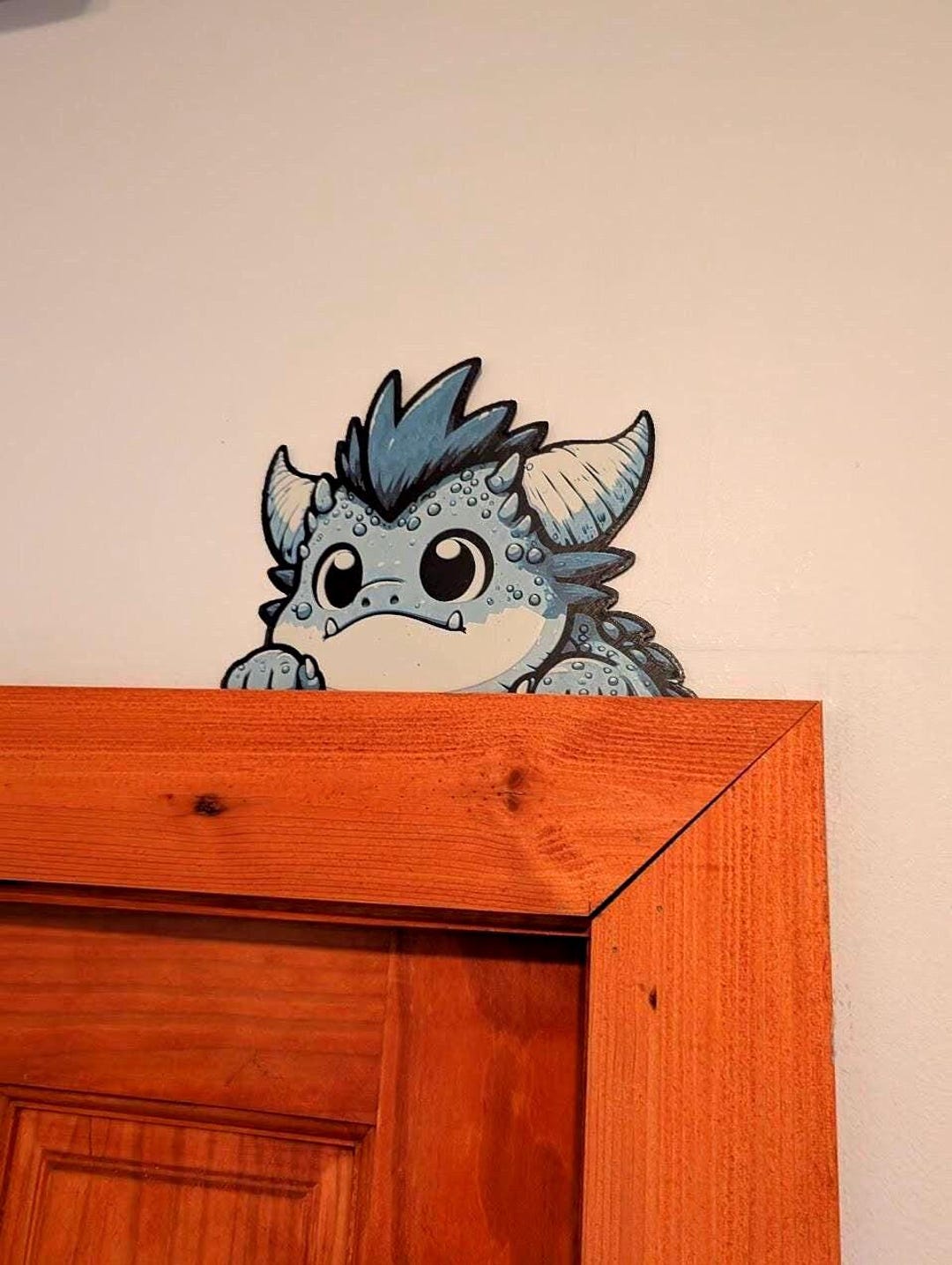 Ice Dragon Door Topper - 3D Printed Textured Wall Art | Frame Sitter ...