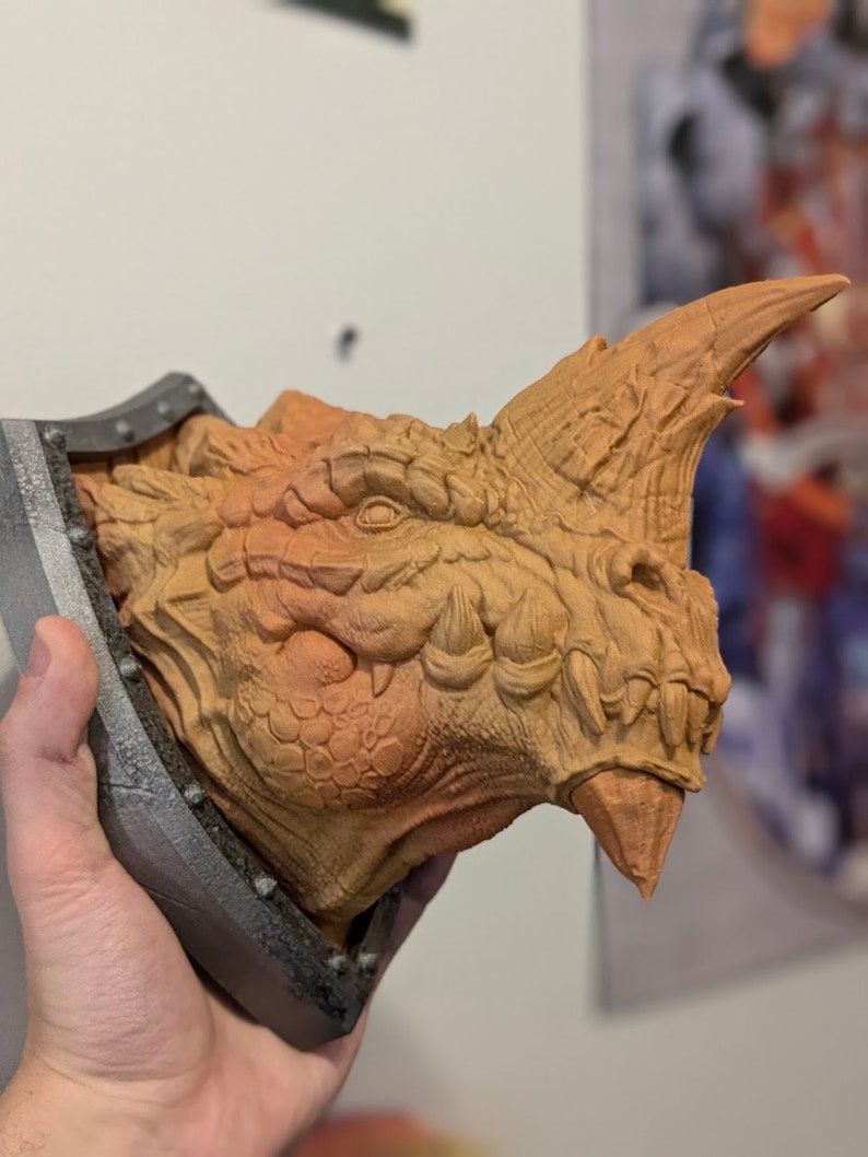 Dragon Wall Trophy Wood Gradient Dragon Head Wall Mounted Decor - Etsy