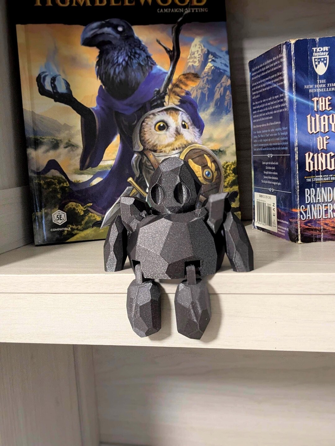 Stone Golem Decoration & Desk Toy | Articulated Spinning Head | Posable ...