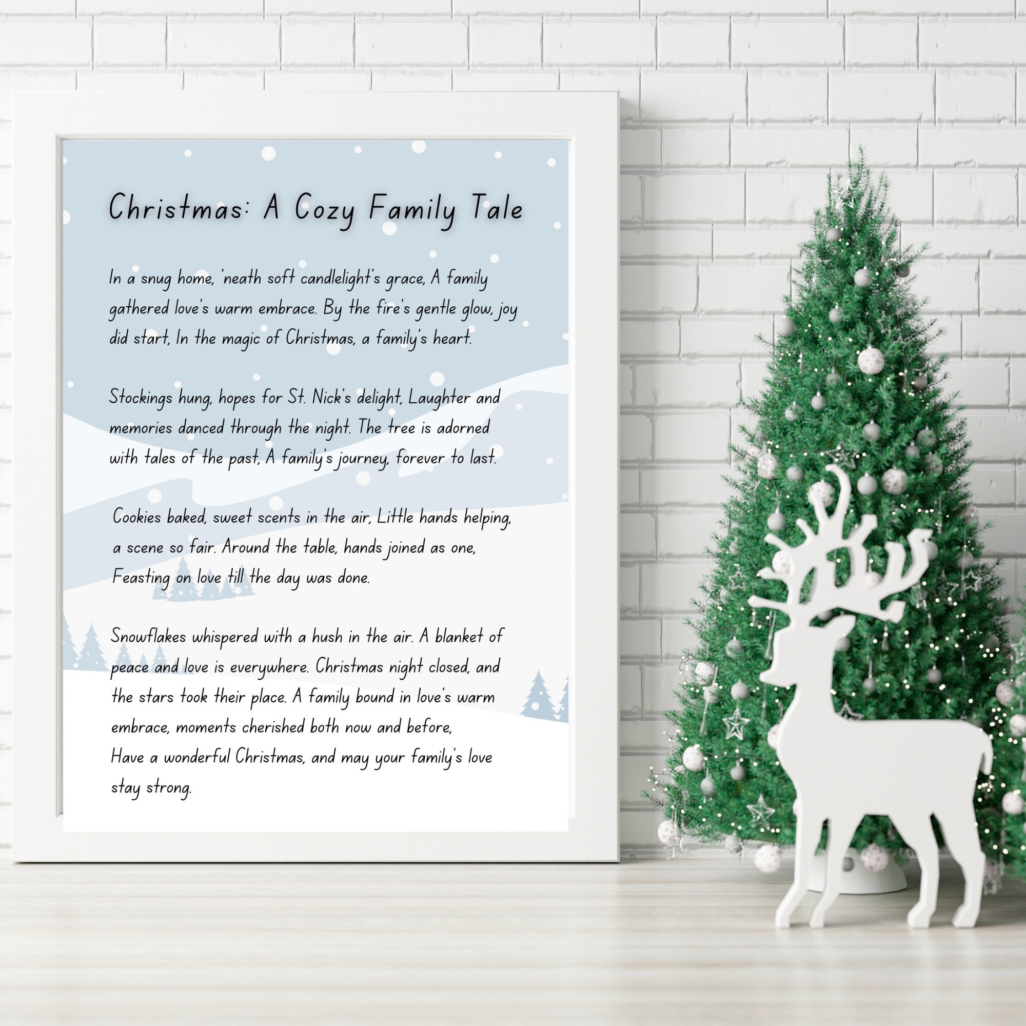 Christmas Poem Wall Art, Digital Wall Art, Family Christmas Poem ...