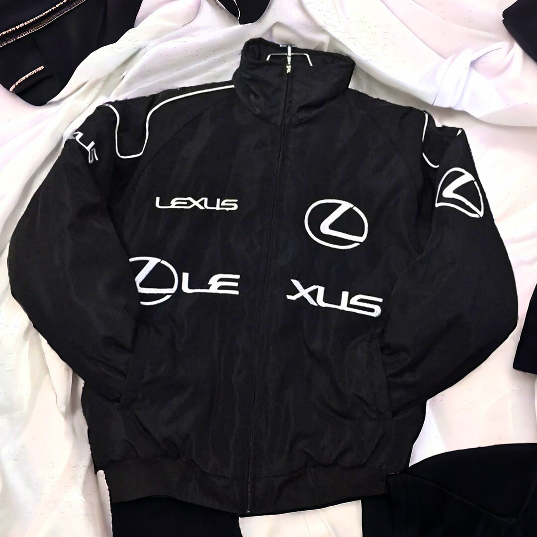 Black Lexus F1 Jacket Exclusive Vintage Style Custom Racing Nascar ...