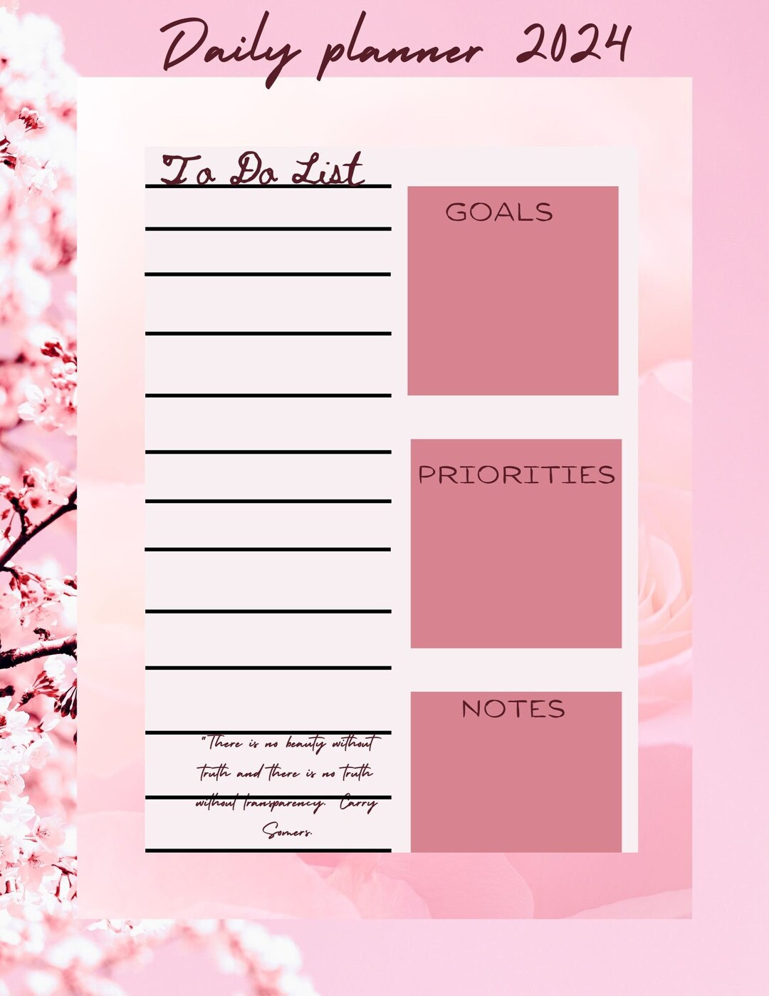 Daily Schedule Digital Planner. Self-improvement Digital Planner ...