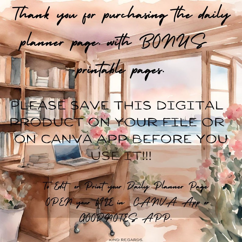 Daily Schedule Digital Planner Page. Digital Planner Page. Digital ...