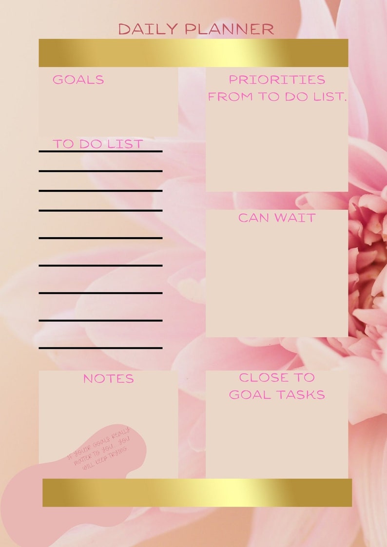 Pretty Daily Routine Planners for Daily Productivity. Printable and ...
