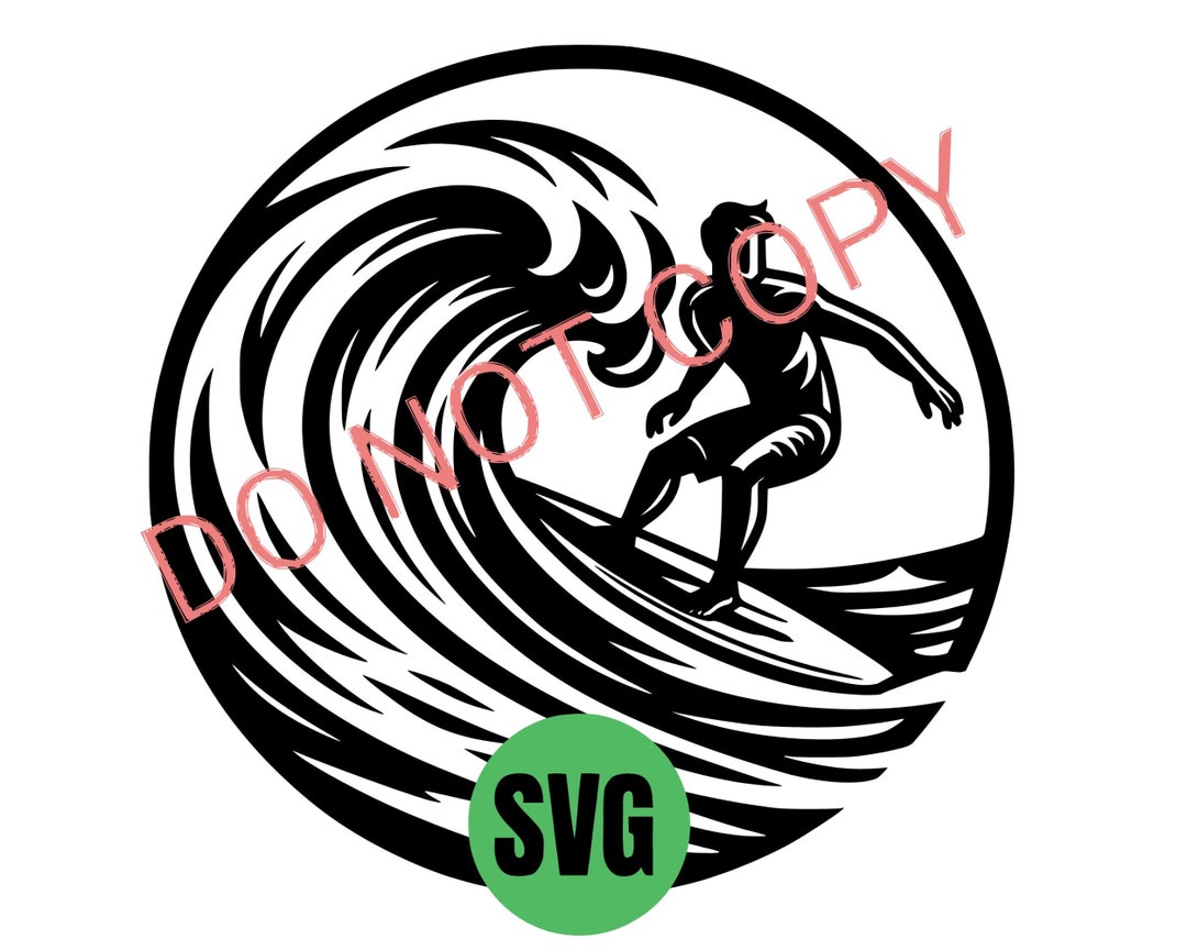 SURFING WAVE SURFBOARD Svg T-shirt Wall Art Decal Sticker Vinyl vector ...