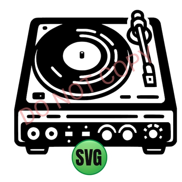 Turntable Decal Svg - Etsy