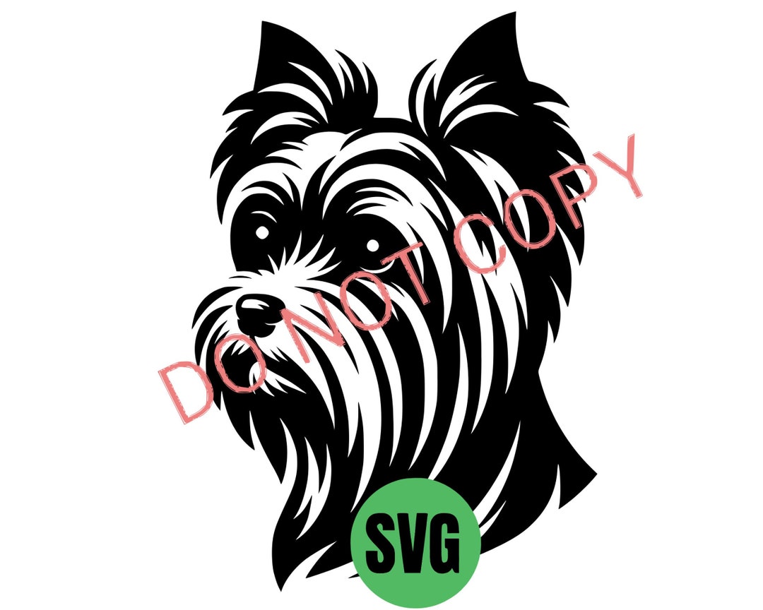 Cute Yorkshire Terrier YORKIE Svg T-shirt Wall Art Decal Sticker Vinyl ...