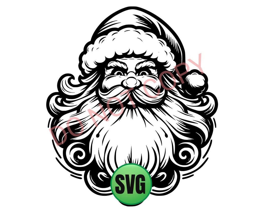 ANGRY SANTA CLAUS Svg T-shirt Wall Art Decal Sticker Vinyl vector File ...
