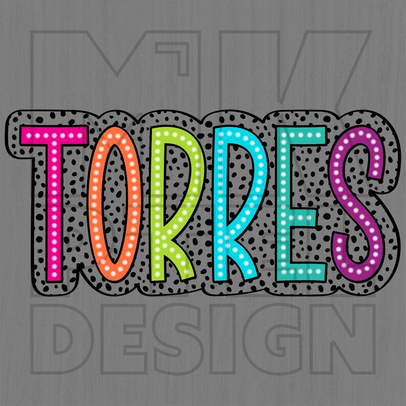 Colorful Torres PNG, Dalmatian Dots, School Spirit (digital File) - Etsy UK