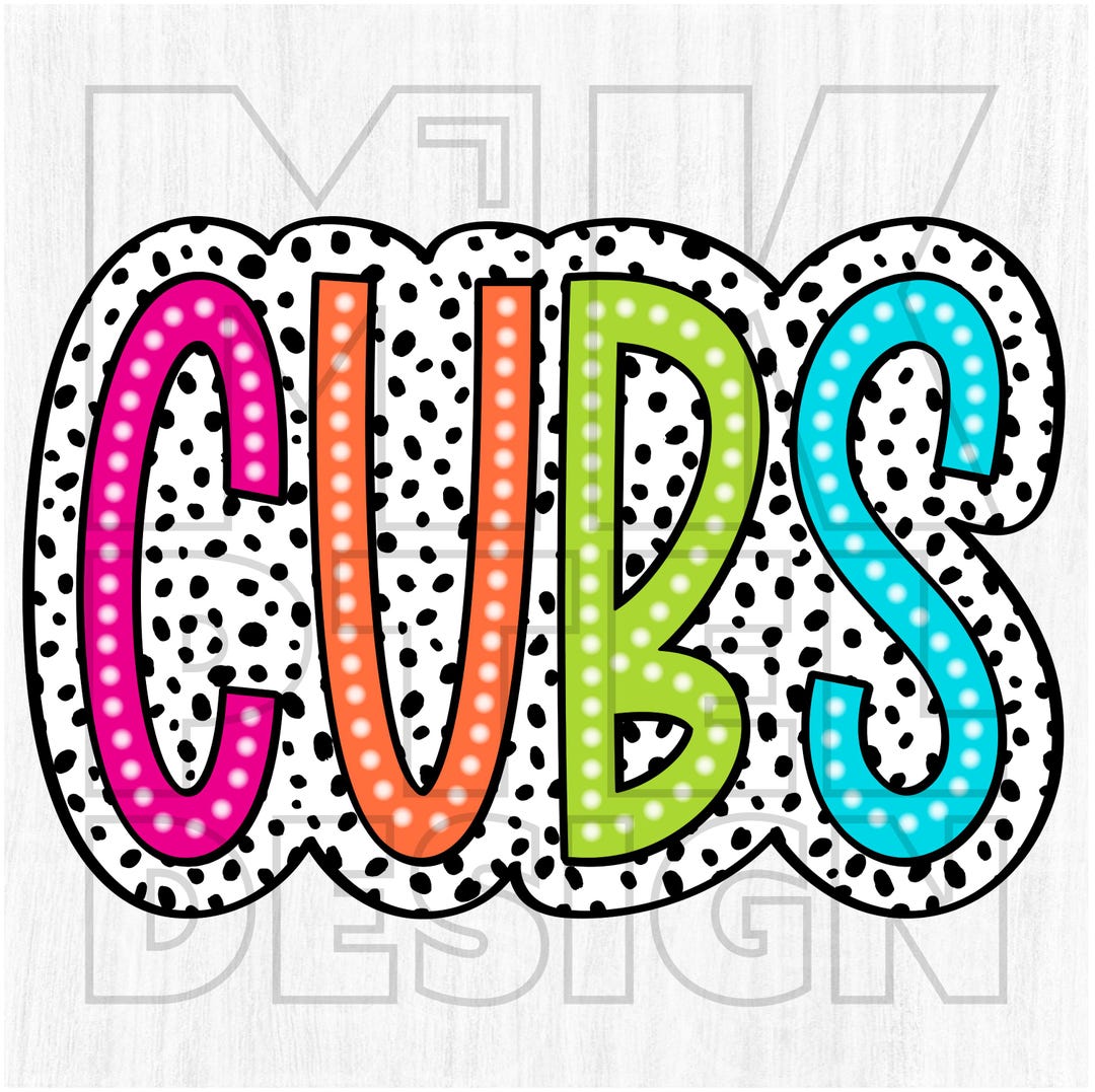 Colorful Cubs PNG, Dalmatian Dots, School Spirit (digital File) - Etsy
