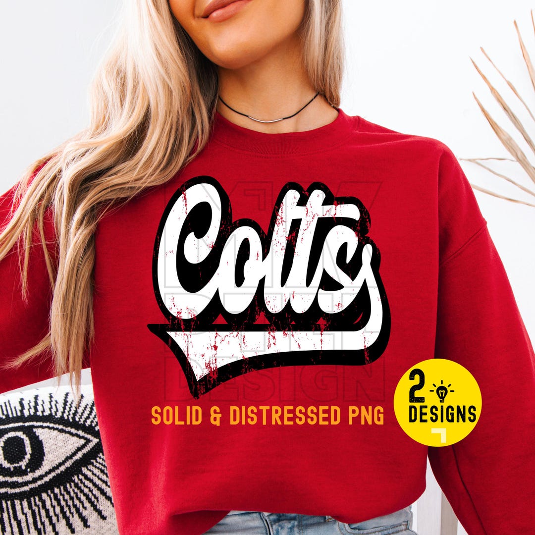 Colts Retro Mascot PNG, School Spirit Design (digital PNG) - Etsy