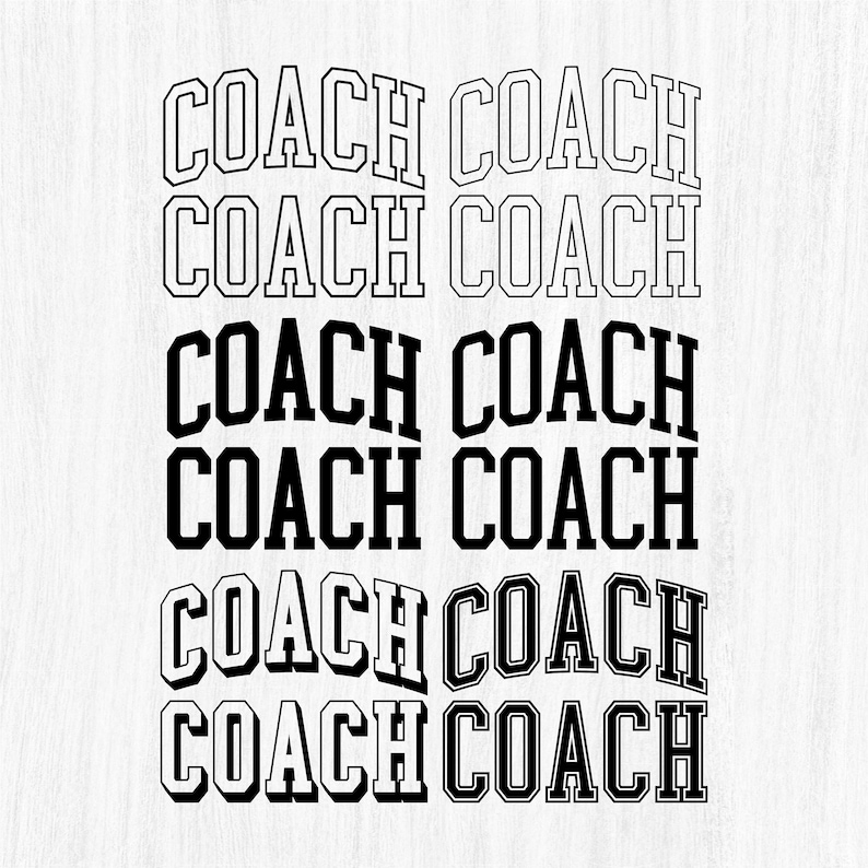 Coach Varsity Png Bundle, COACH Varsity Letters Png, Coach Varsity ...