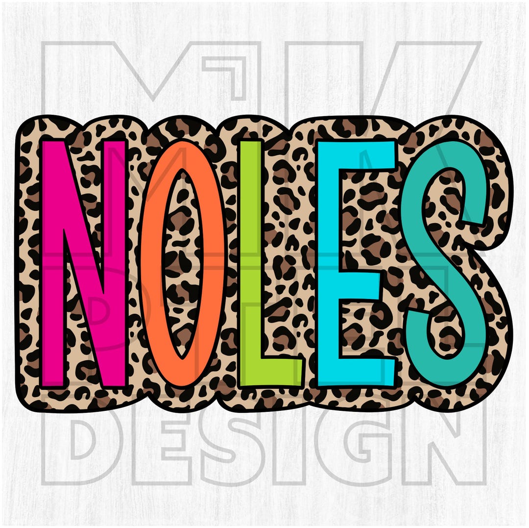 Noles PNG, Colorful, Leopard Print, Cheetah, Animal, Mascot, School ...