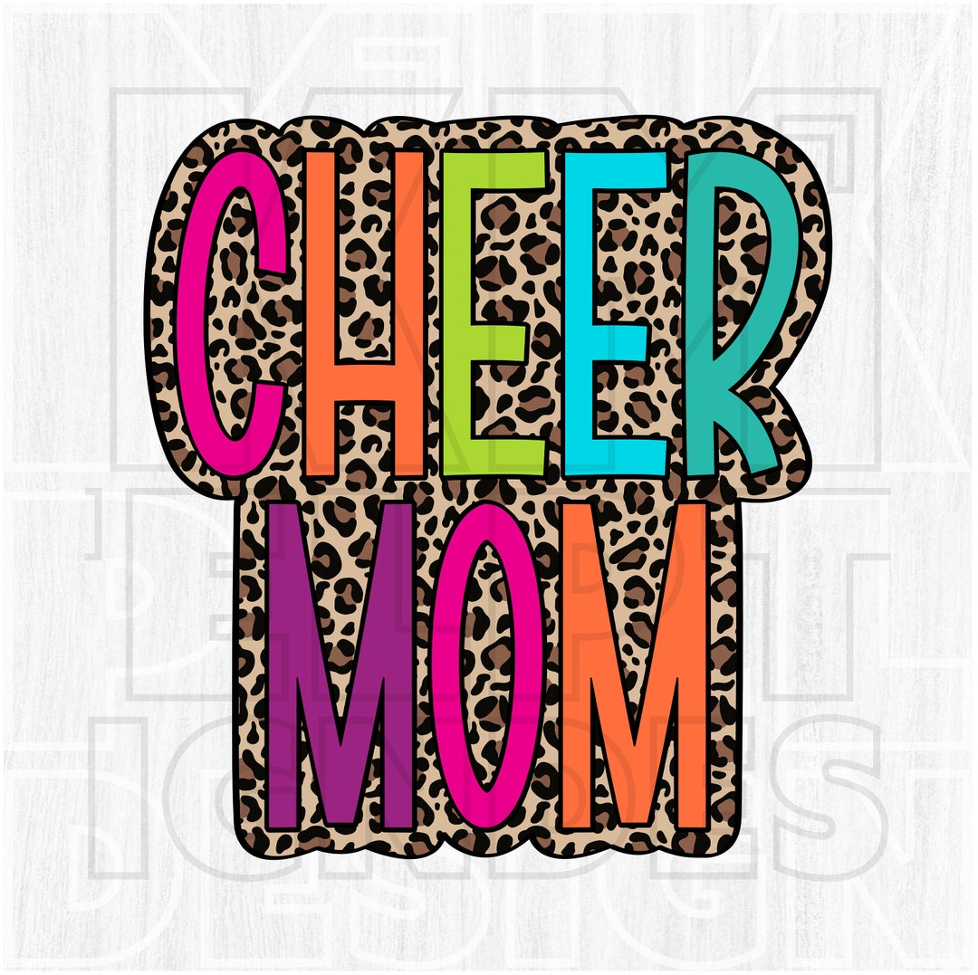 Cheer Mom Leopard Print PNG, Bright Colors (digital File) - Etsy