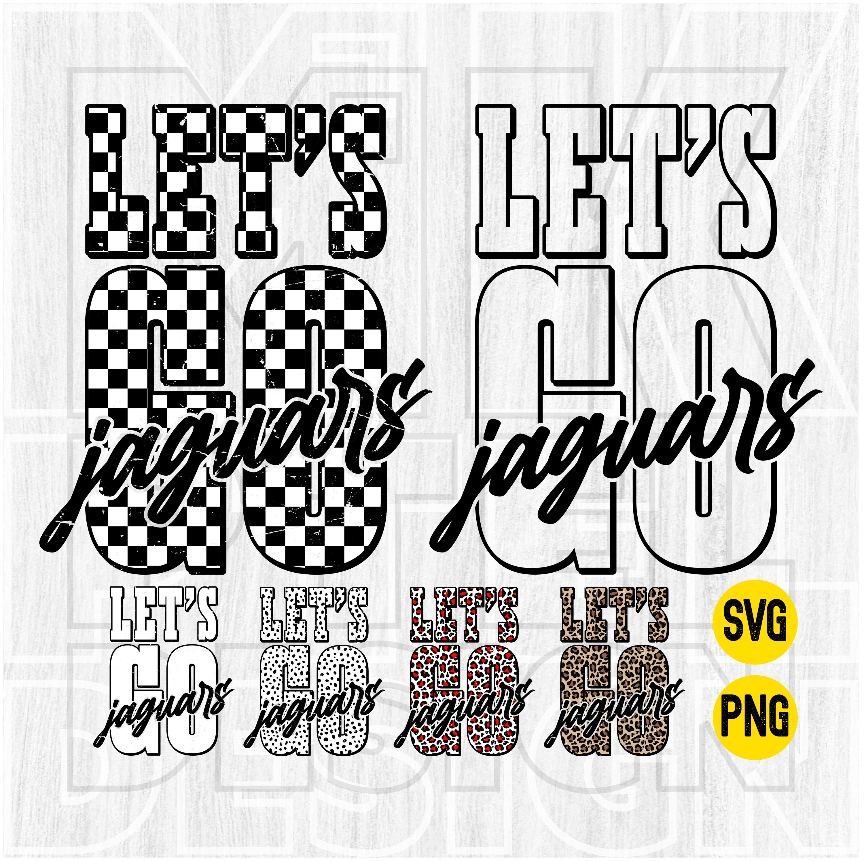 Let's Go Jaguars SVG, Checkered Team Spirit PNG (digital File) - Etsy