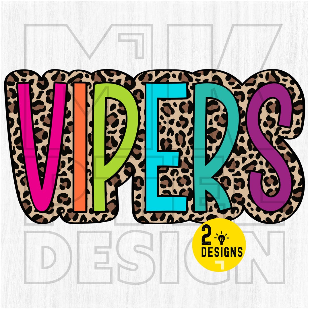 Vipers Png, Colorful, Leopard Print, Cheetah, Animal, Mascot, School ...