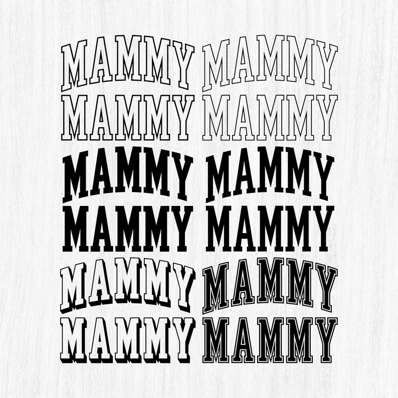 Mammy Varsity Font PNG Bundle (digital Download) - Etsy