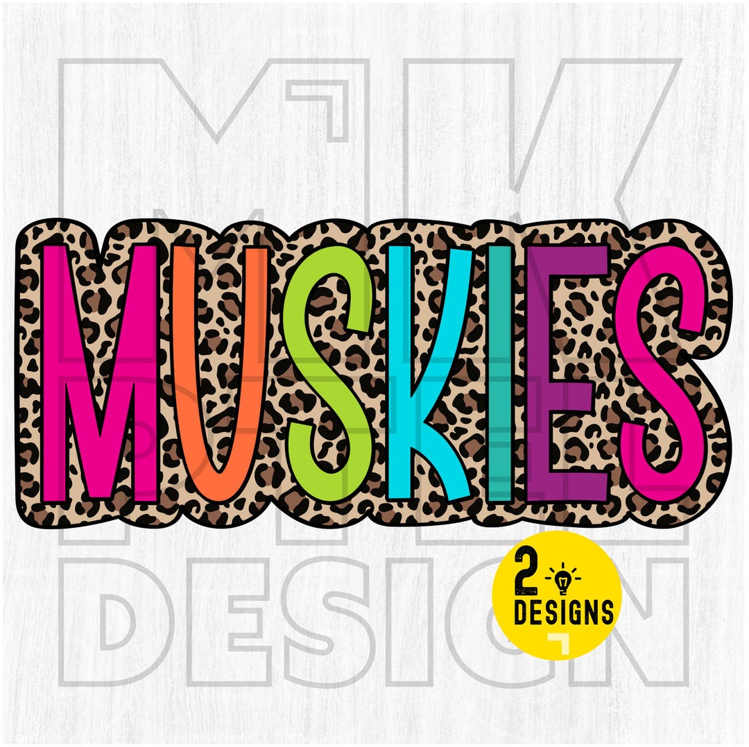 Leopard Print Muskies Mascot, School Spirit PNG (digital File) - Etsy