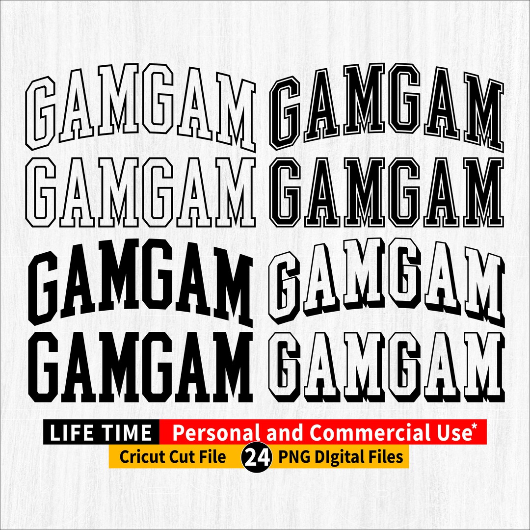 Gamgam Png, Gamgam Varsity Png Bundle, Gamgam Png File, Gamgam Arched Outline, Gamgam Varsity ...