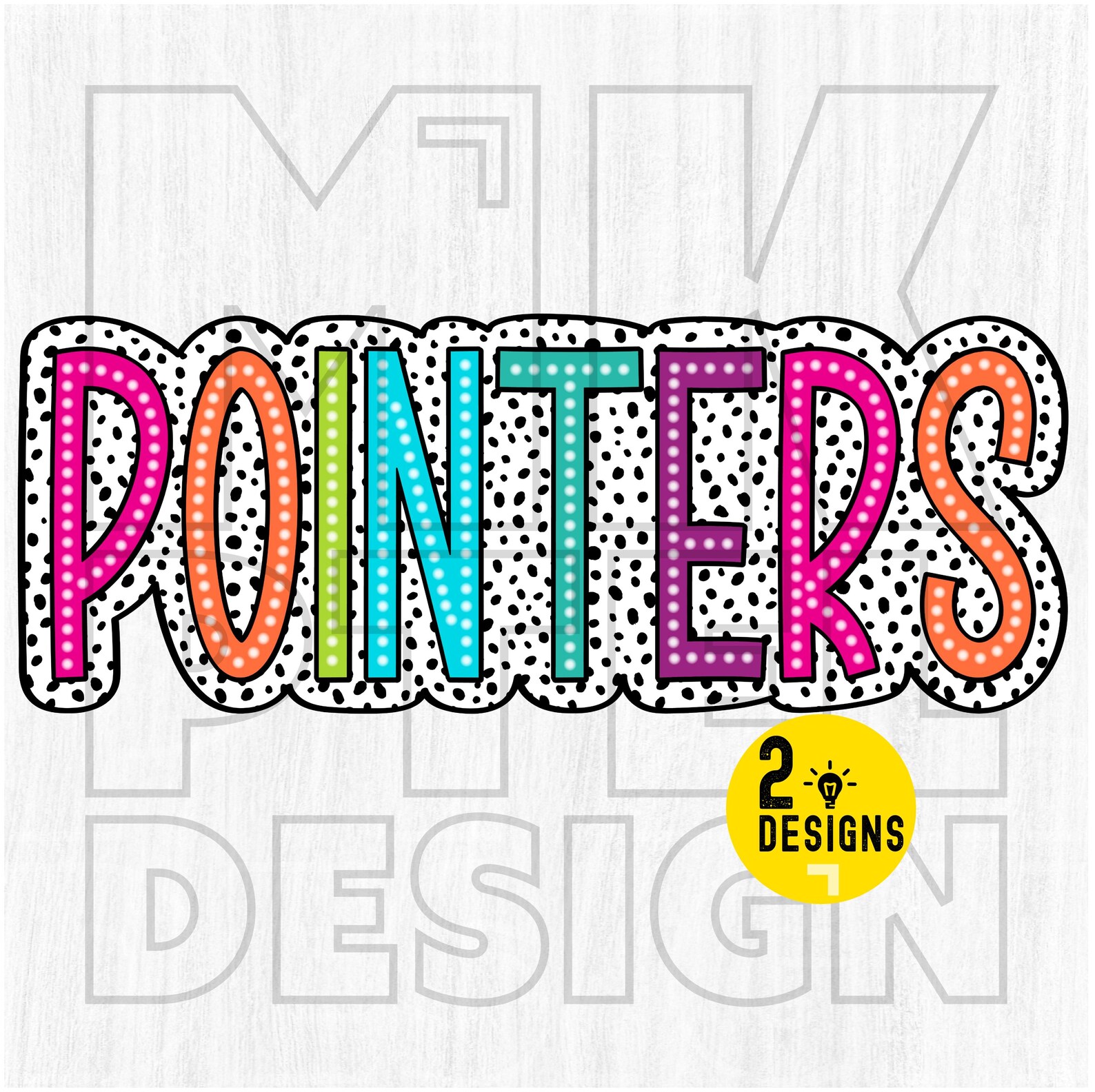 Pointers PNG, Colorful Dalmatian Dots, Team Spirit (digital File) - Etsy