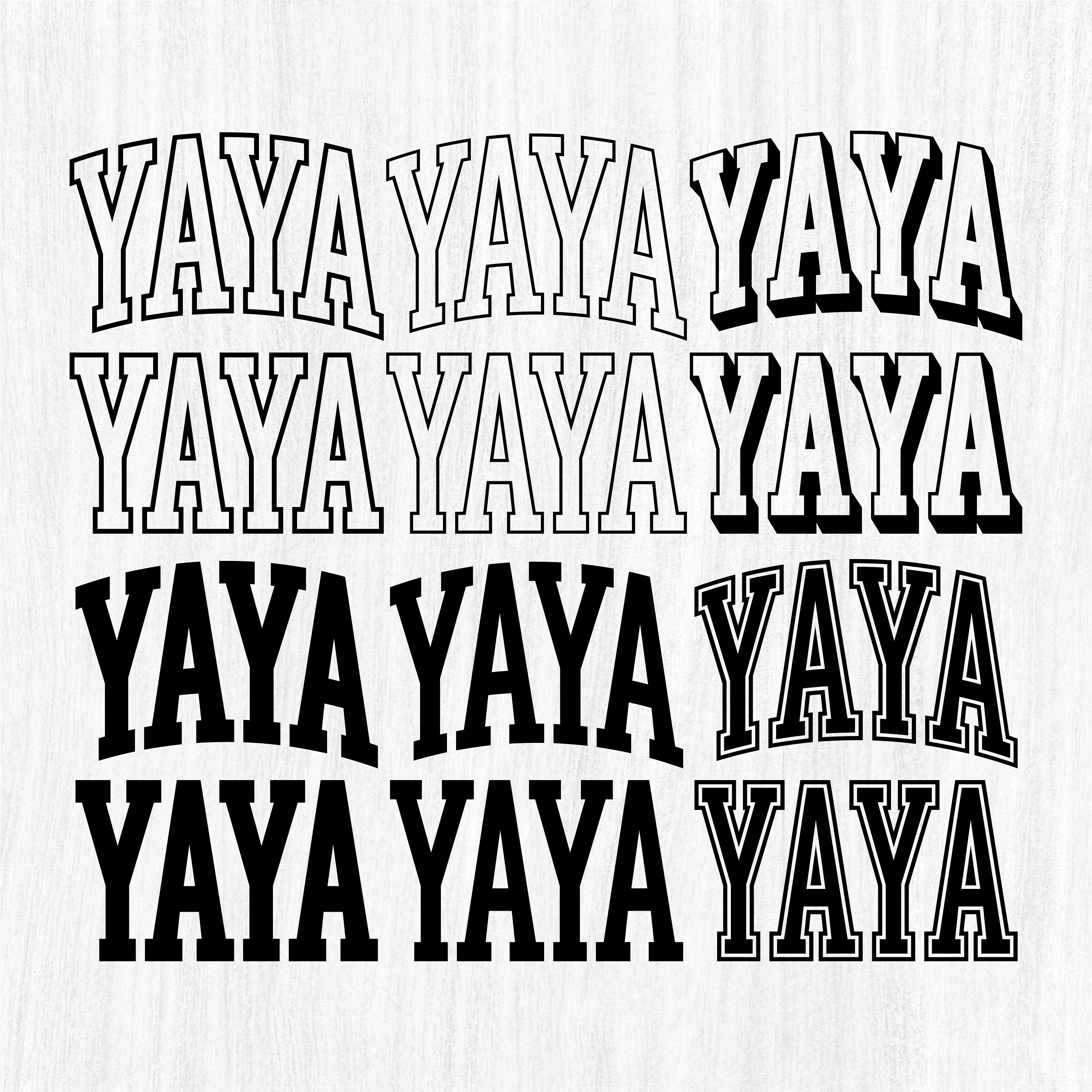 Yaya Png File, YAYA Png, Yaya Png Bundle, Yaya Varsity Arched, Yaya ...