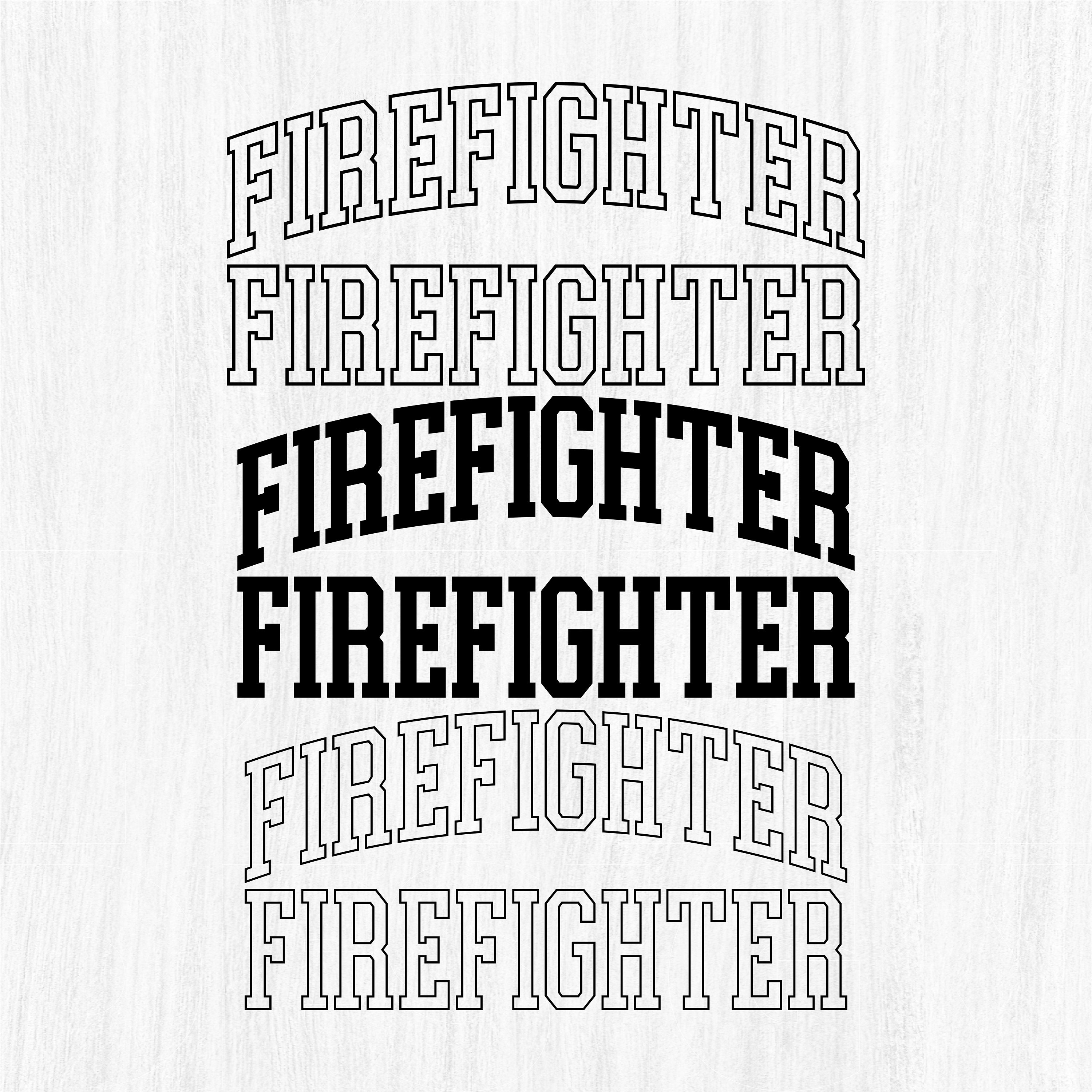 Firefighter Varsity Letters PNG Bundle, Cricut Cut File (digital ...