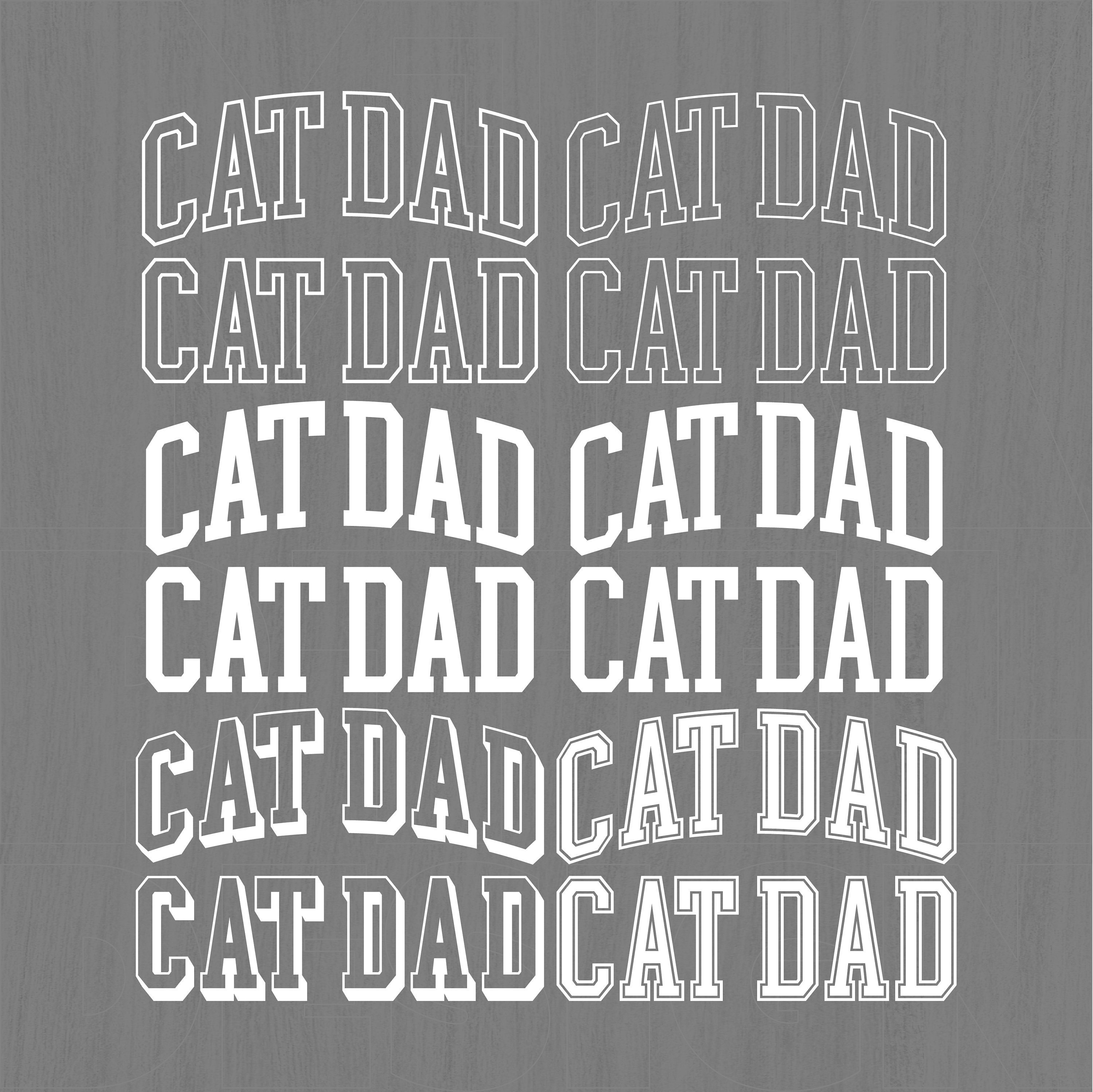 Cat Dad Svg Cat Dad Png Cat Dad Varsity Png Bundle Cat Dad Arched Png Cat Dad Arched Outline