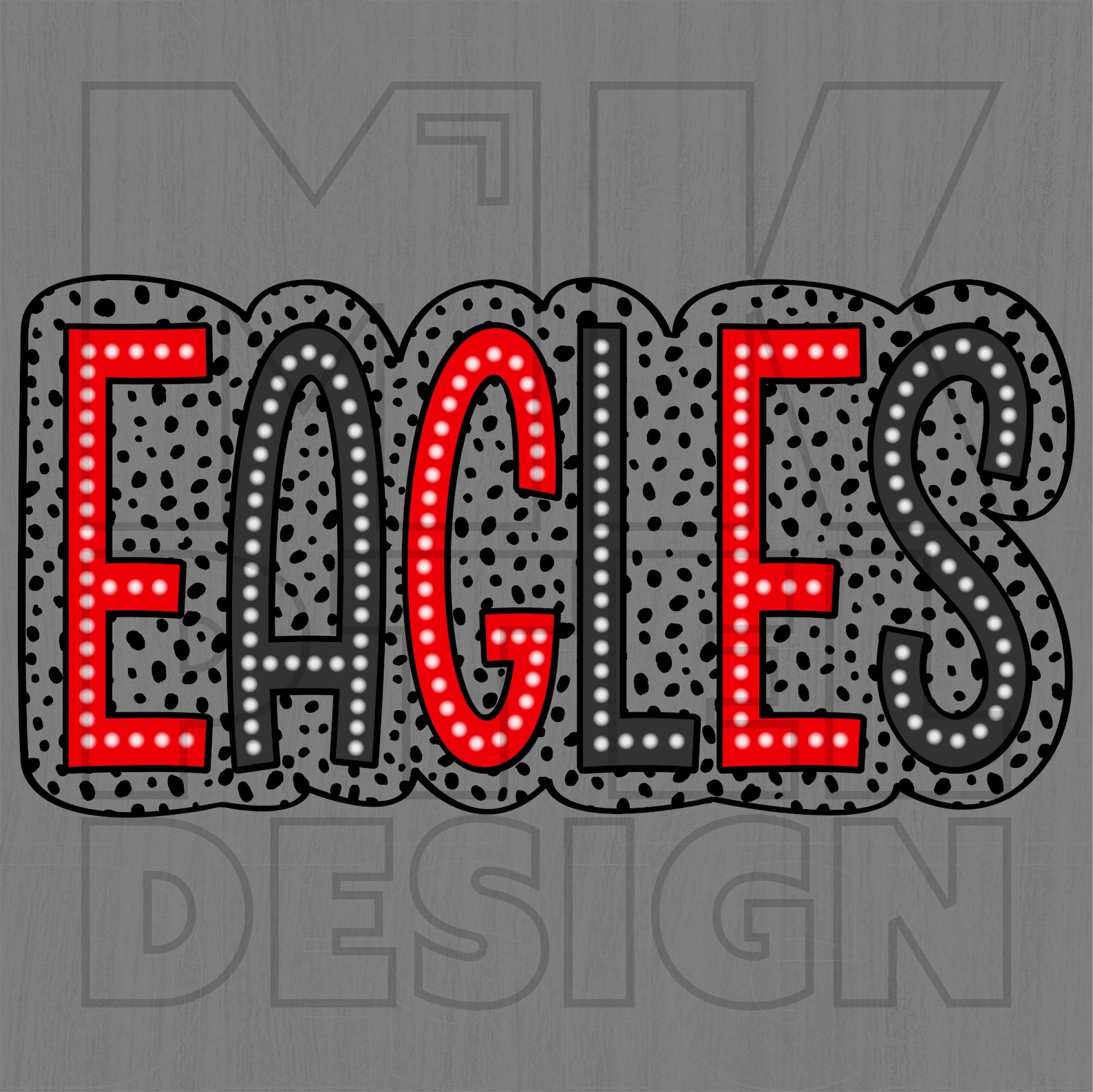 Red Black Eagles PNG, Dalmatian Dots, Mascot (digital File) - Etsy