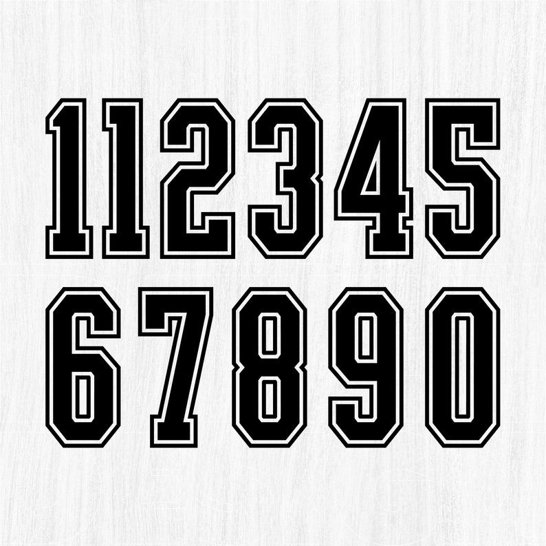 Sports Jersey Numbers, Sports Jersey Numbers Png, Sports Jersey Varsity ...