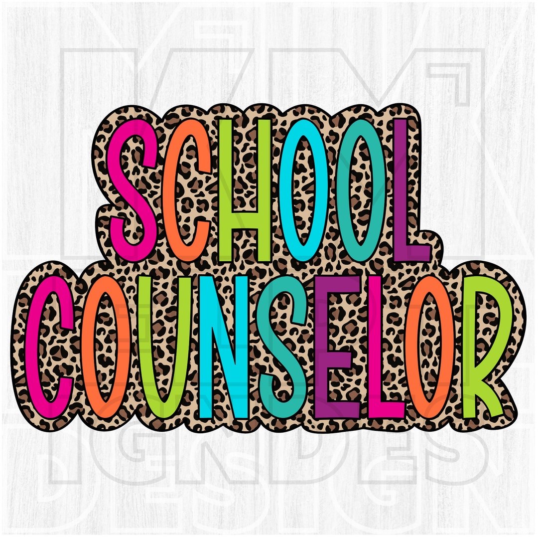 School Counselor Png, Bright Doodle, Leopard Print, School, Occupation ...