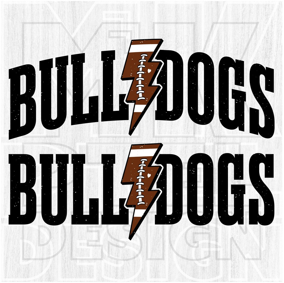 Bulldogs Football Lighting Bolt Png, Football Season, Mascot Png, Team ...