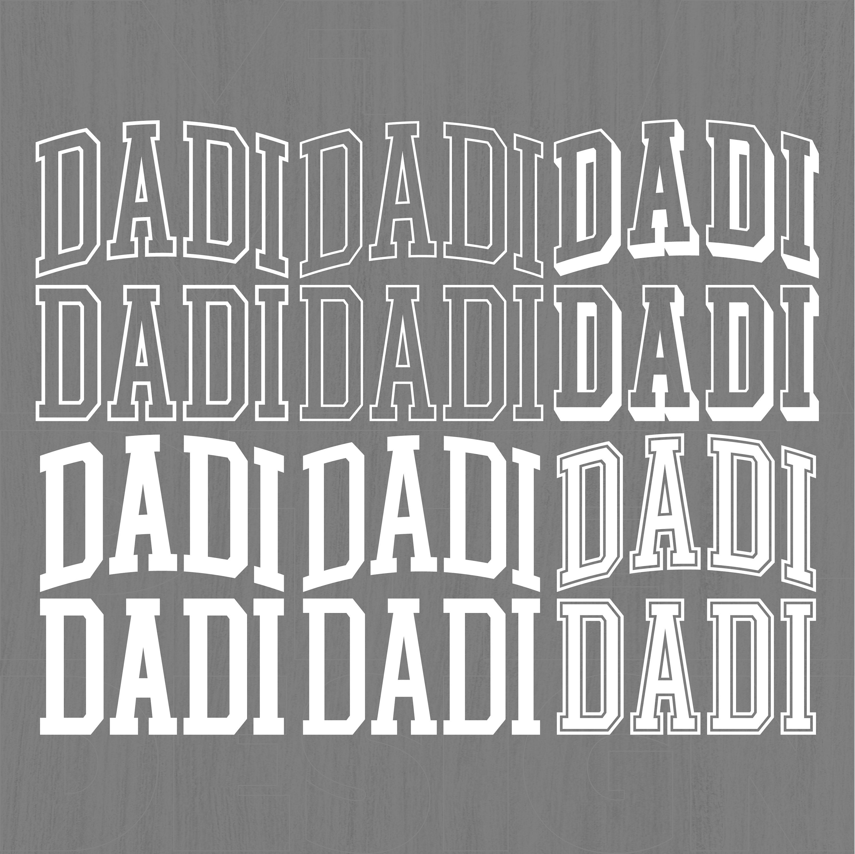 Dadi Arched Outline, DADI Png, Dadi Png Bundle, Dadi Varsity Png Bundle ...