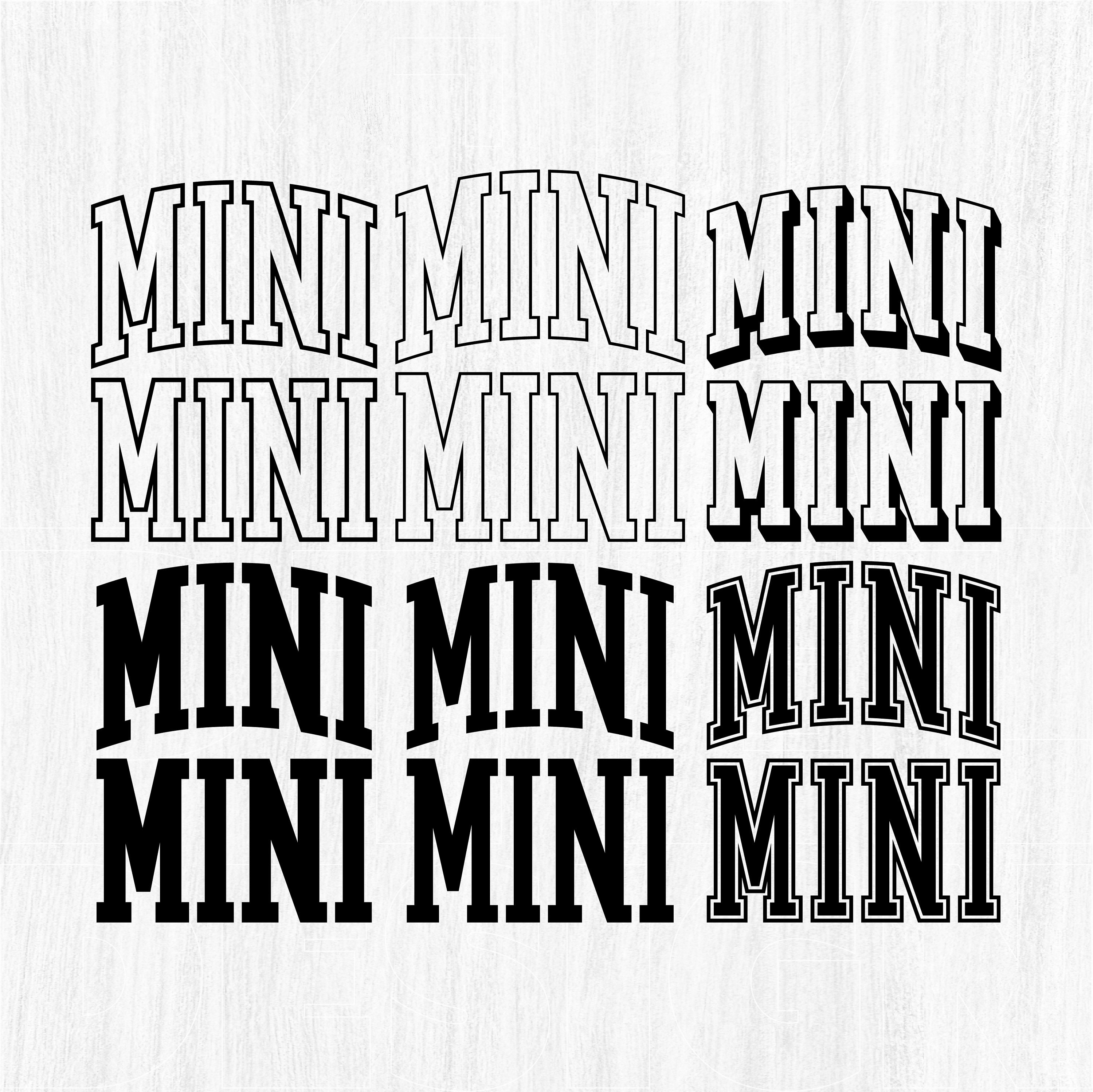 MINI Png, MINI Varsity Png Bundle, MINI Arched Outline, Mini Png File, Mini Varsity Shadow Png ...