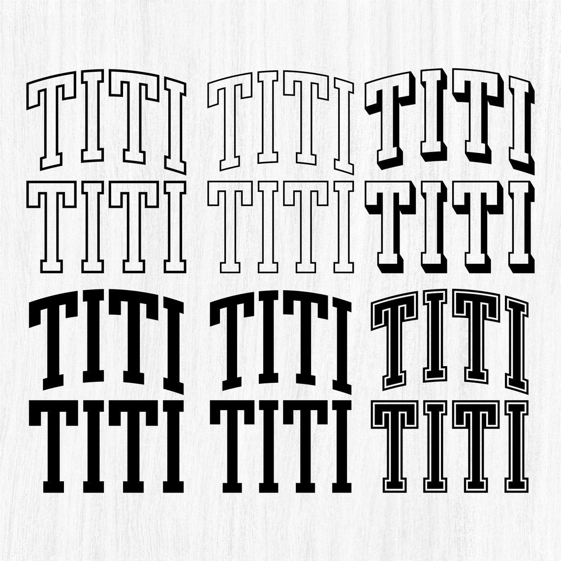 Titi Png, Titi Png File, Titi Png Bundle, Titi Varsity Arched, Titi ...