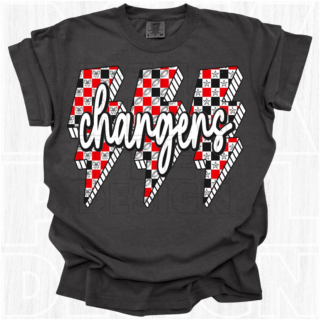 Checkered Lightning Chargers PNG, Game Day Design (digital Download) - Etsy