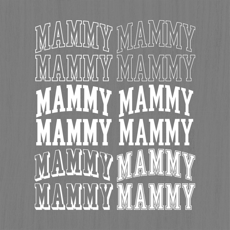 Mammy Varsity Font PNG Bundle (digital Download) - Etsy