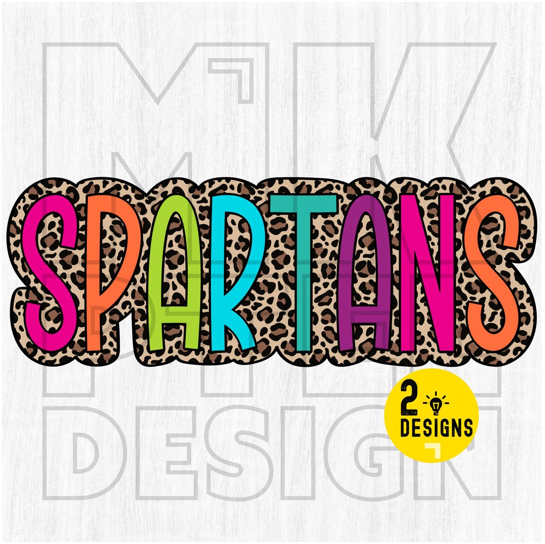 Spartans PNG, Colorful, Leopard Print, Cheetah, Animal, Mascot, School ...