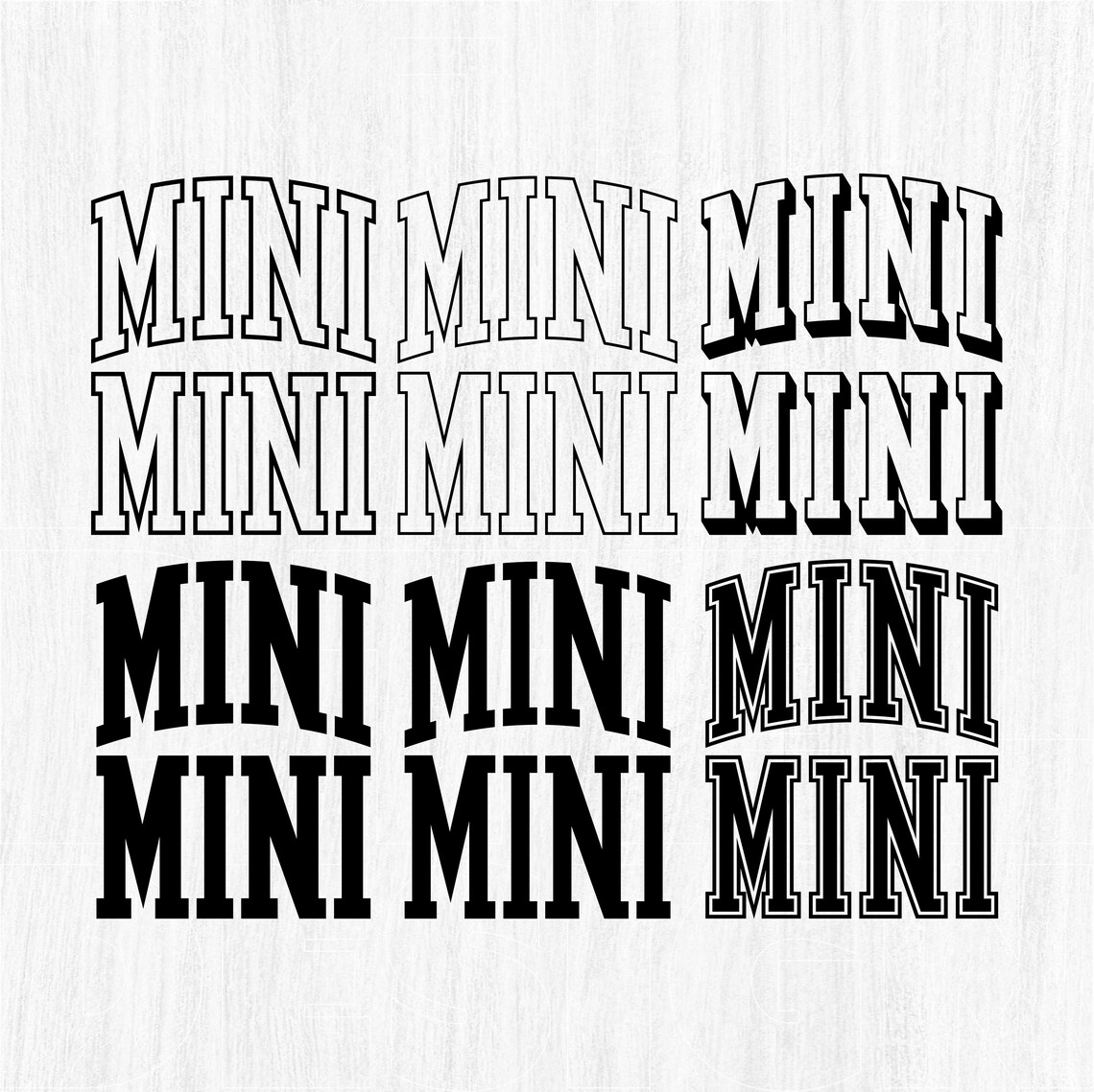 MINI Png, MINI Varsity Png Bundle, MINI Arched Outline, Mini Png File ...