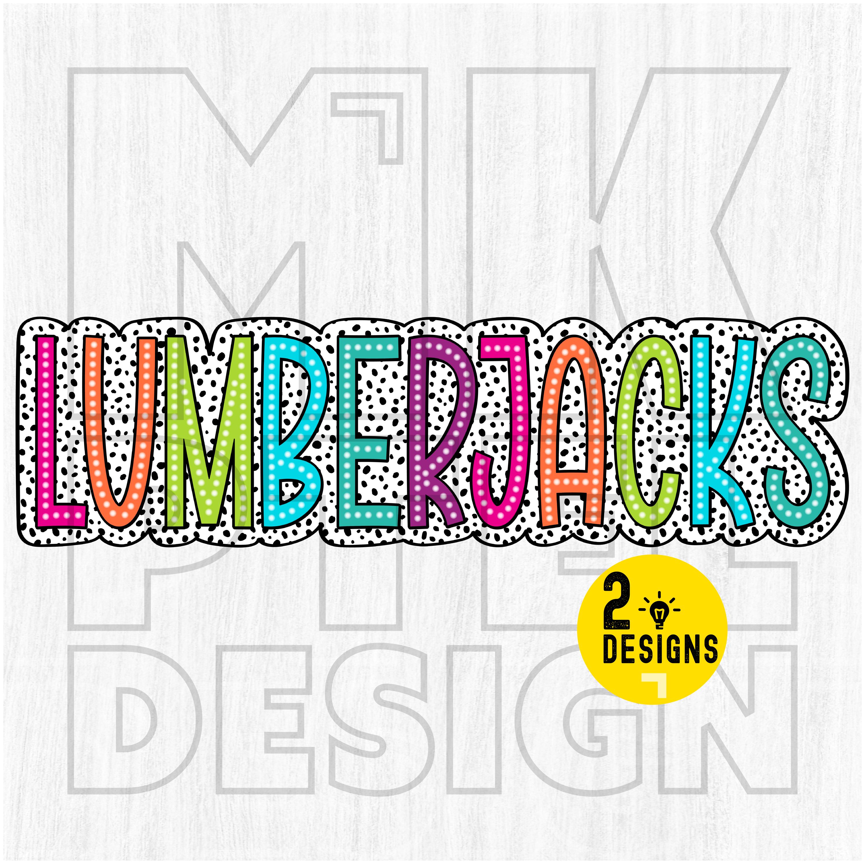 Lumberjacks PNG, Colorful Dalmatian Dots, Mascot Design (digital File ...