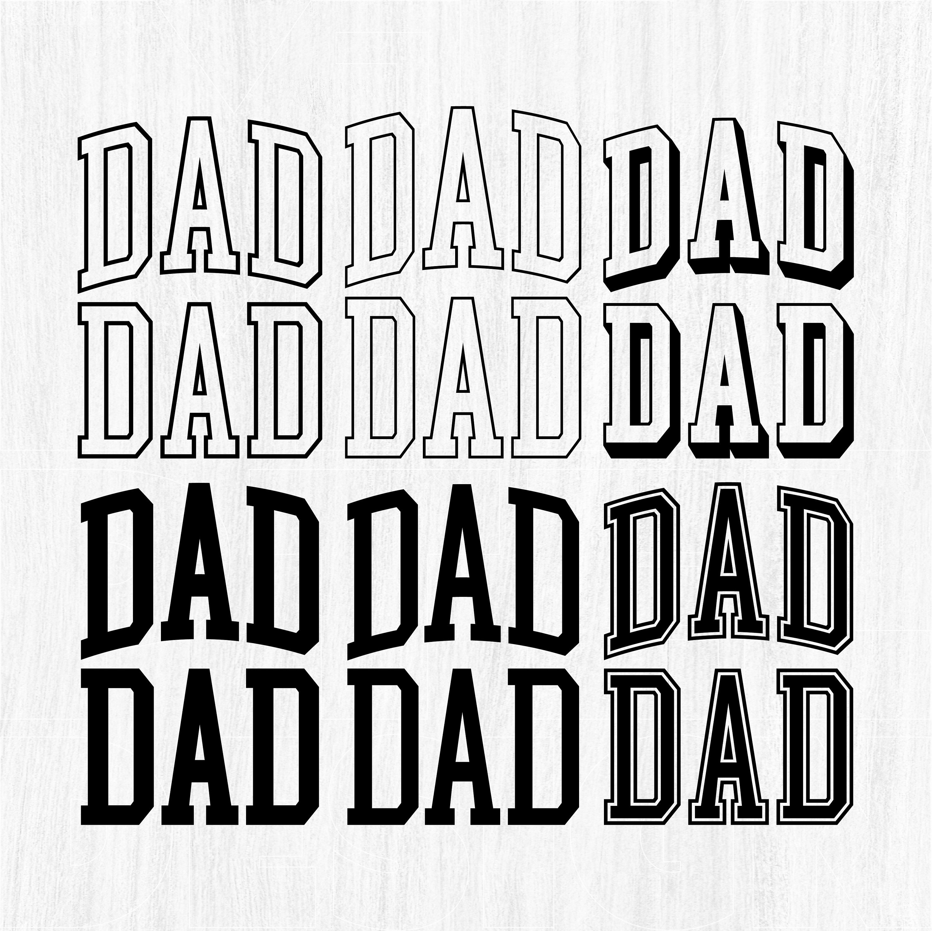 Dad Png, Dad Varsity Png Bundle, Dad Arched Outline, Dad Png File, Dad ...