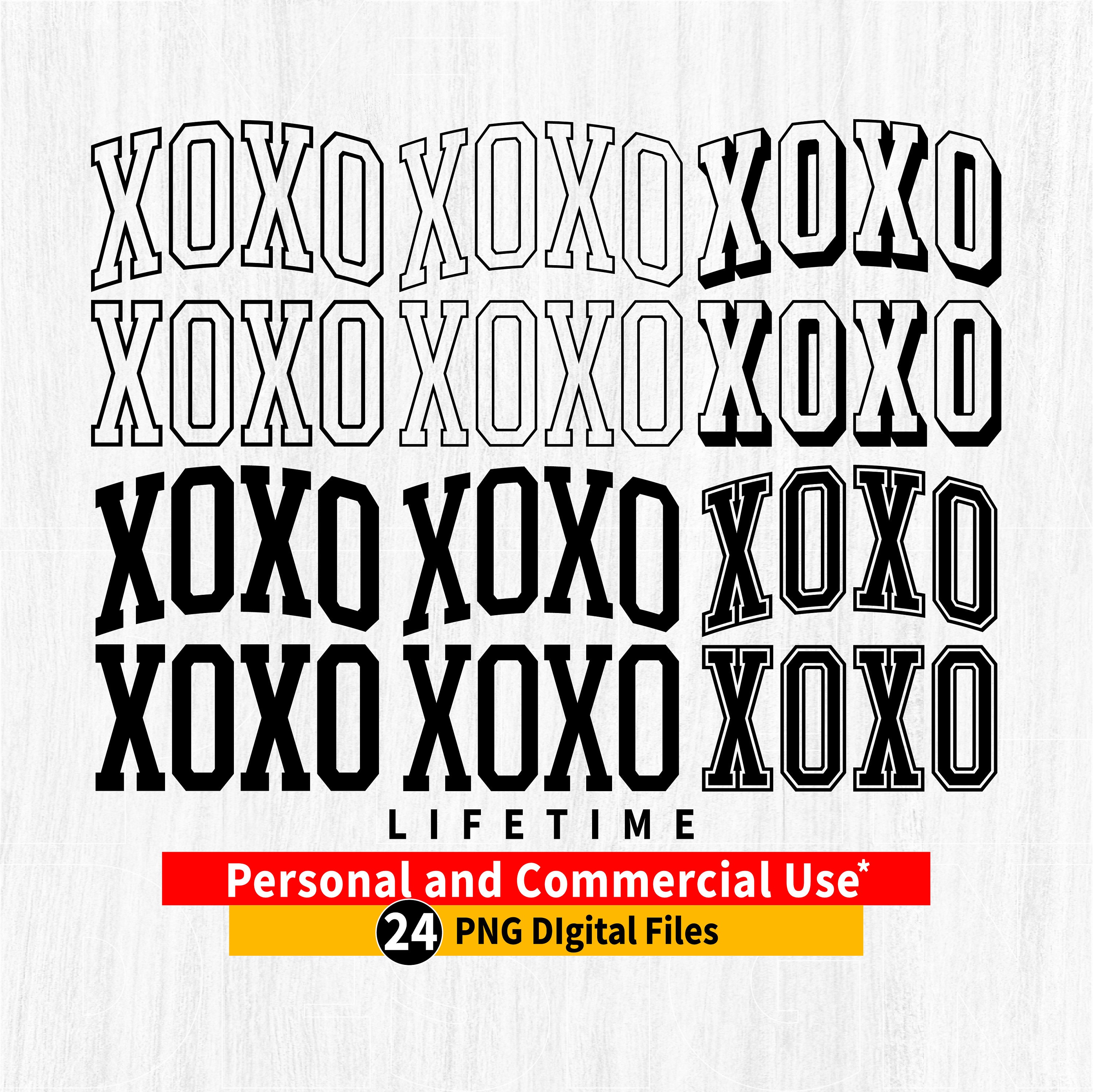XOXO Valentine Png, XOXO Png, Xoxo Valentine File, Xoxo Arched Outline ...