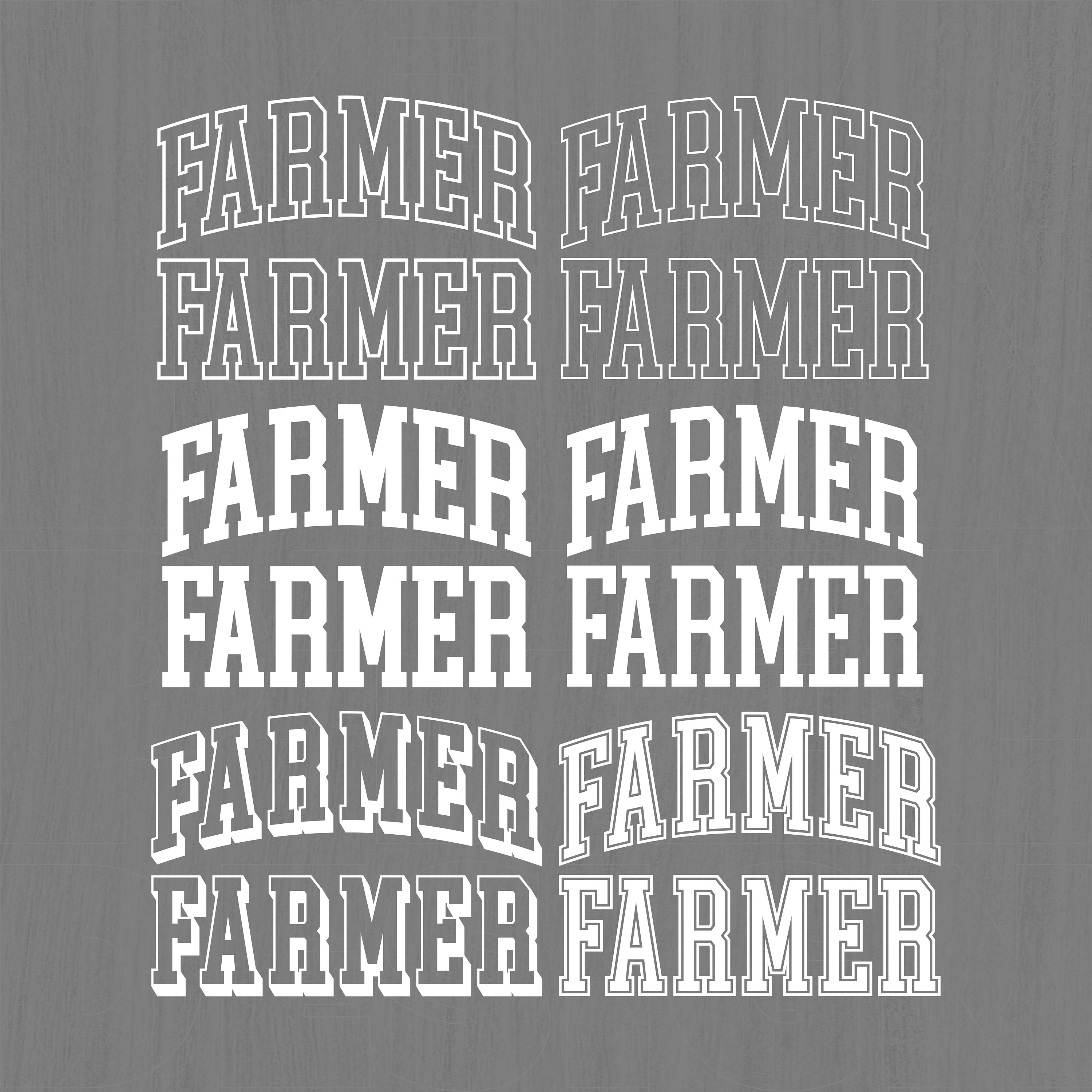 Farmer File, Trendy Farmer Png, Farmer Png Varsity Bundle, Farmer ...