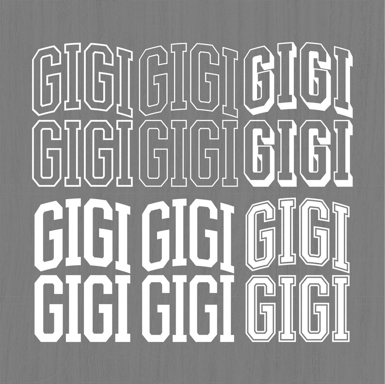 Gigi Varsity PNG Bundle, Cricut File (digital Download) - Etsy